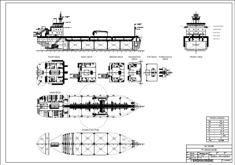 General Arrangement MT - Gracia Sukses | PDF | Water Transport | Shipping