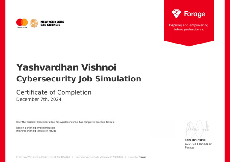 Mastercard Certificate | PDF