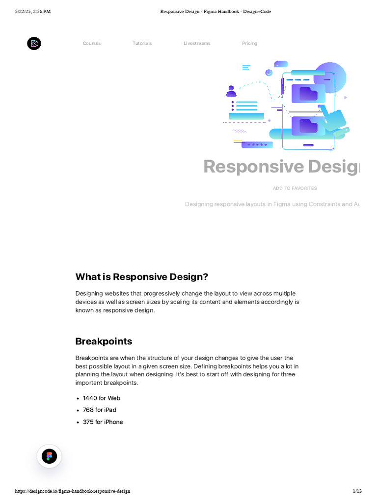 Responsive Design - Figma Handbook - Design+Code | PDF | Page Layout ...