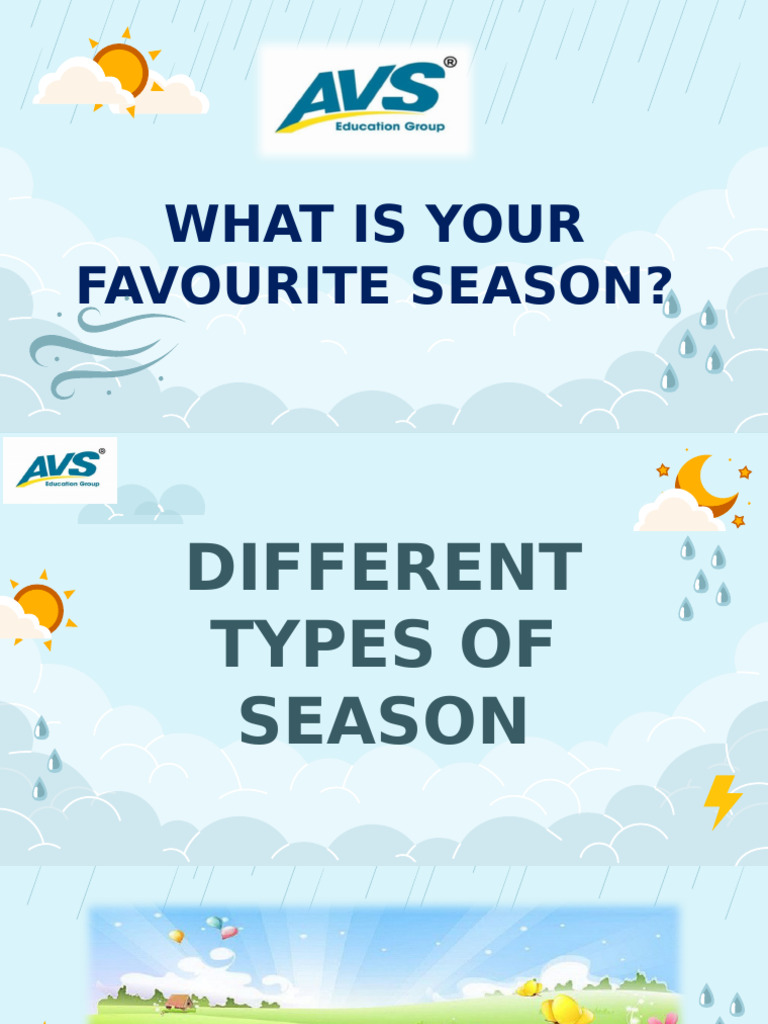 ENGLISH LESSON WHAT'S YOUR FAVORITE SEASON - Grade 3 | PDF