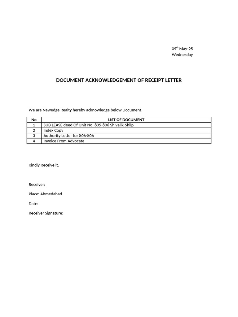 Document Handover | PDF