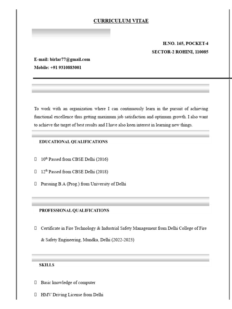 Mayank Yadav CV 2024 | PDF