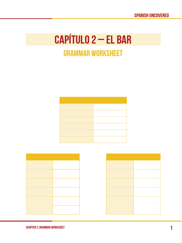 Ch2 Grammar Worksheet-3 | PDF