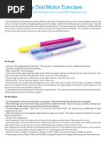 Lip and Tongue Motor Exercises | PDF