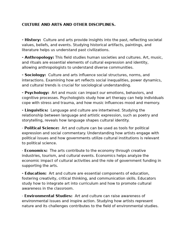 Exploring Culture, Arts, and Critical Thinking | PDF | Critical ...