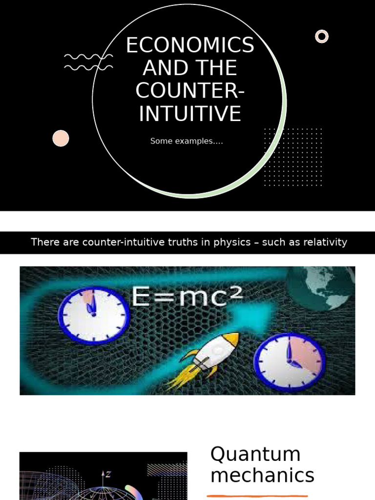 L5 Economics and the Counter-Intuitive | PDF | Economies