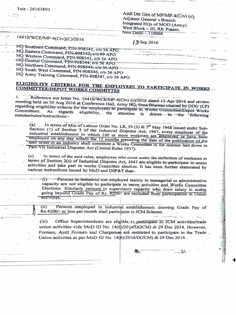MP4 IHQ Letter Regarding Works Committee | PDF | Labor
