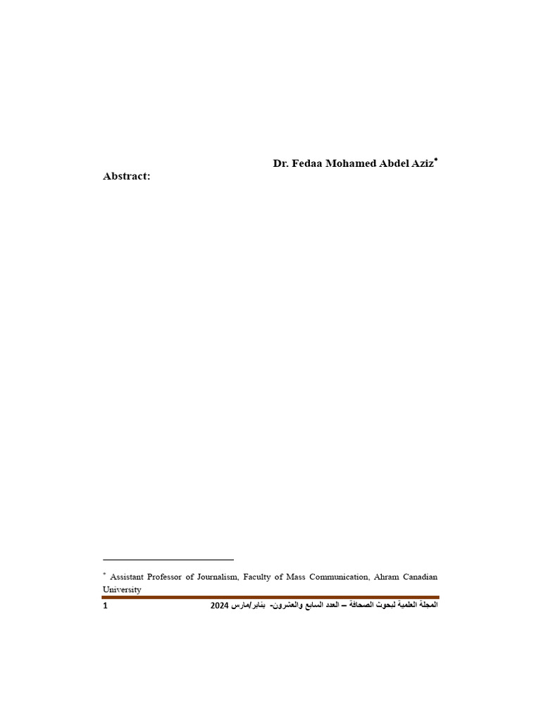 SJSJ Volume 2024 Issue 27 Pages 1-44 | PDF | Journalism | Framing (Social Sciences)