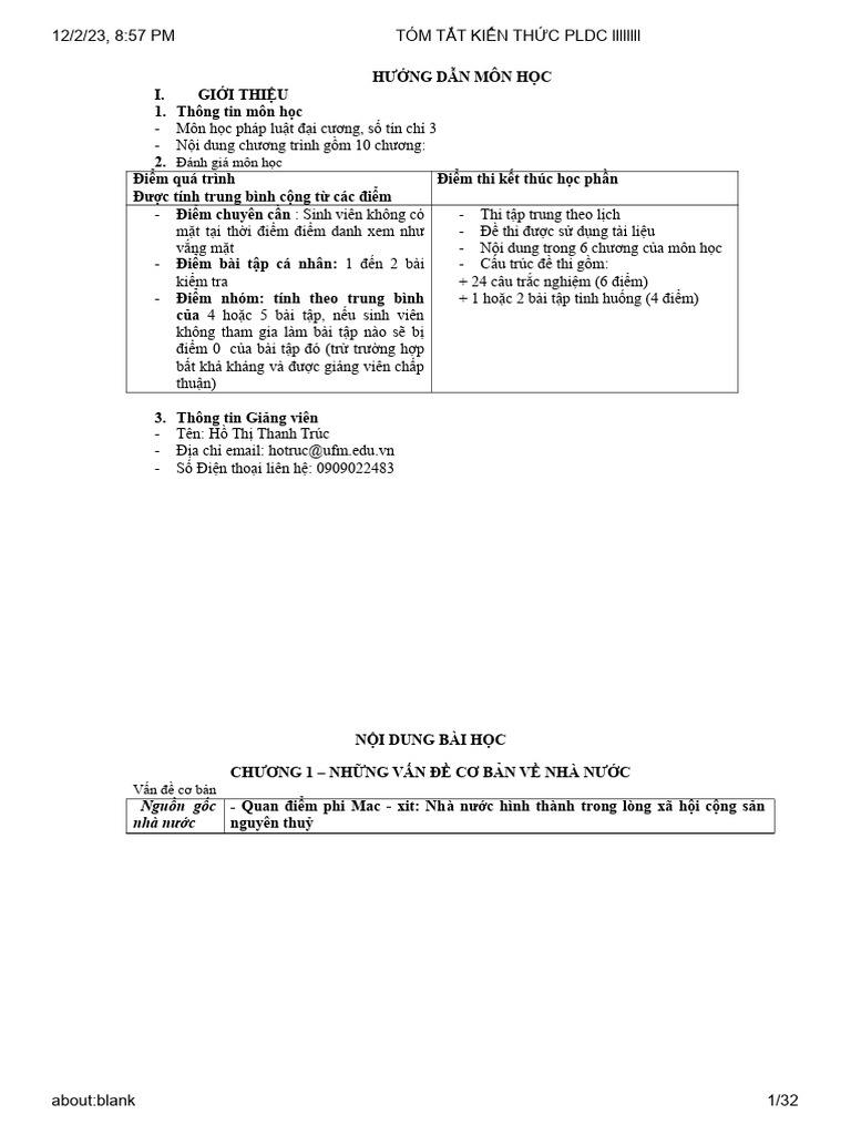 TÓM TẮT KIẾN THỨC PLDC LLLLLLLL | PDF