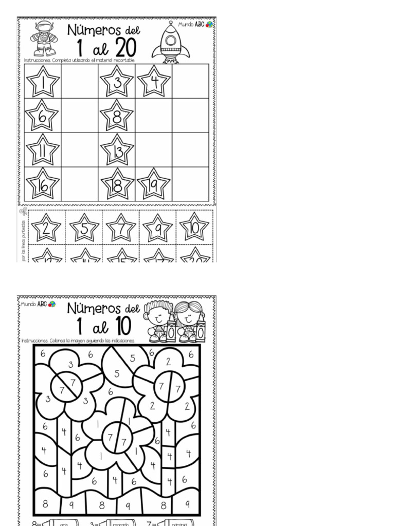 Actividades Matematicas Conteo 1 Al 20 | PDF