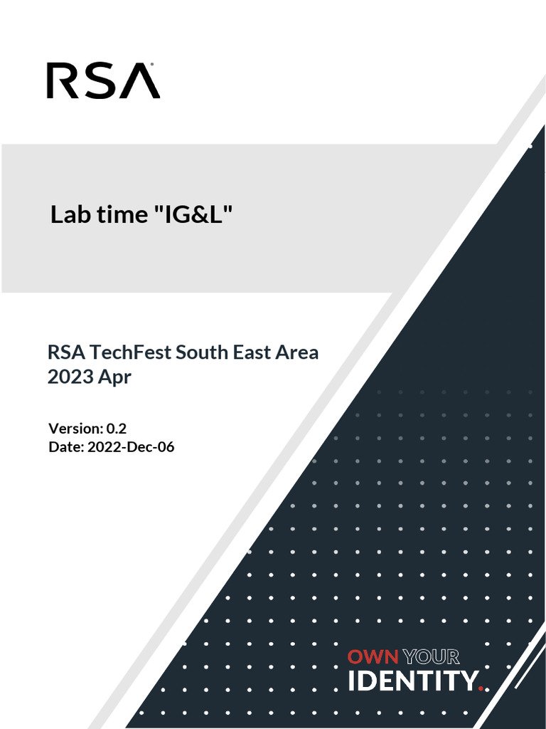 Apj South - Sea - Rsa Techfest 2023 Ig&l | PDF | Web Service | Superuser