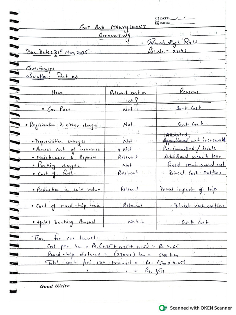 Cma Assignment Pdf