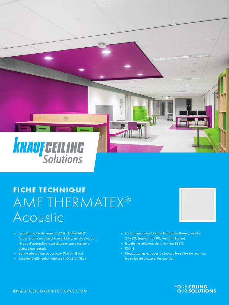 Fiche Technique AMF THERMATEX Acoustic | PDF