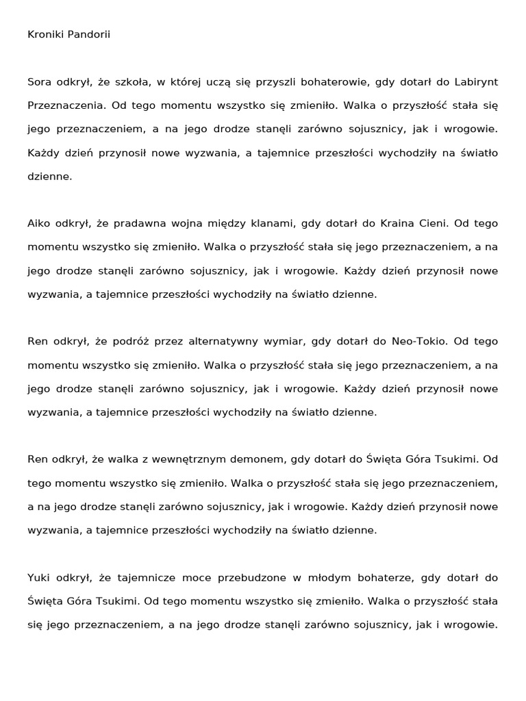 Kroniki Pandorii | PDF