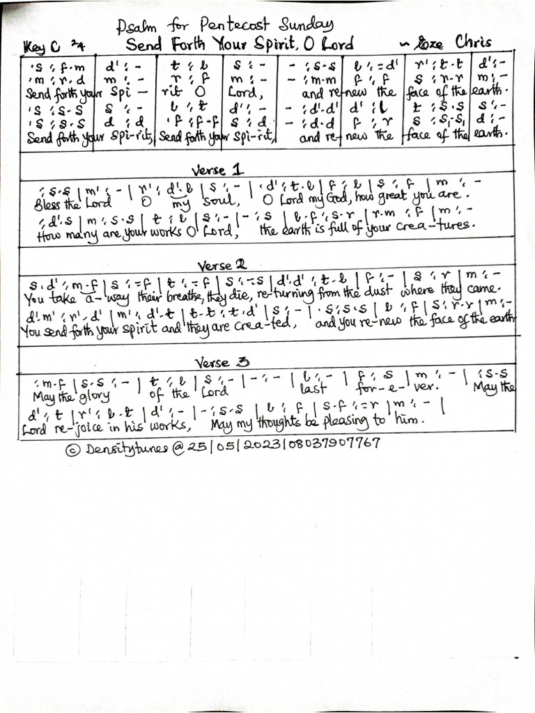 Send Forth Your Spirit... Eze Chris | PDF