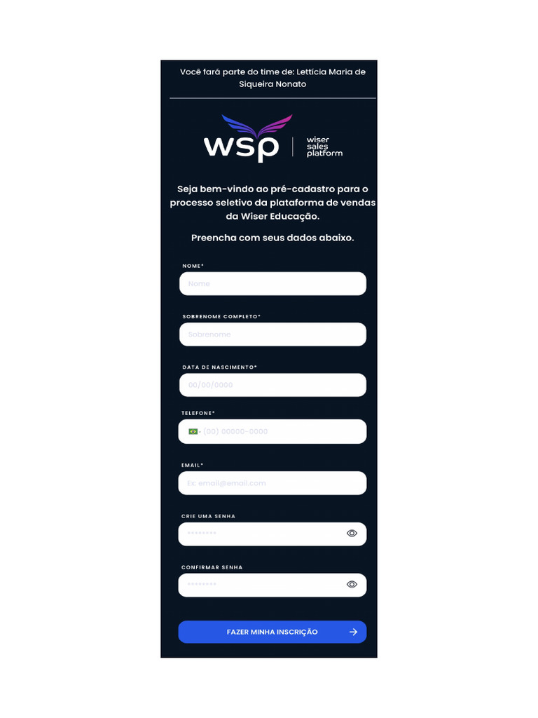 Cadastro WSP | PDF