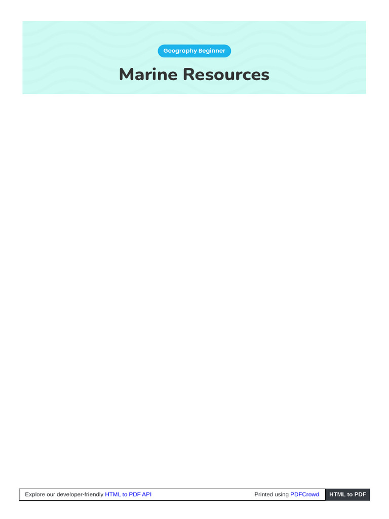 Biotic and Marine Resources | PDF | Oceans | Wind Power