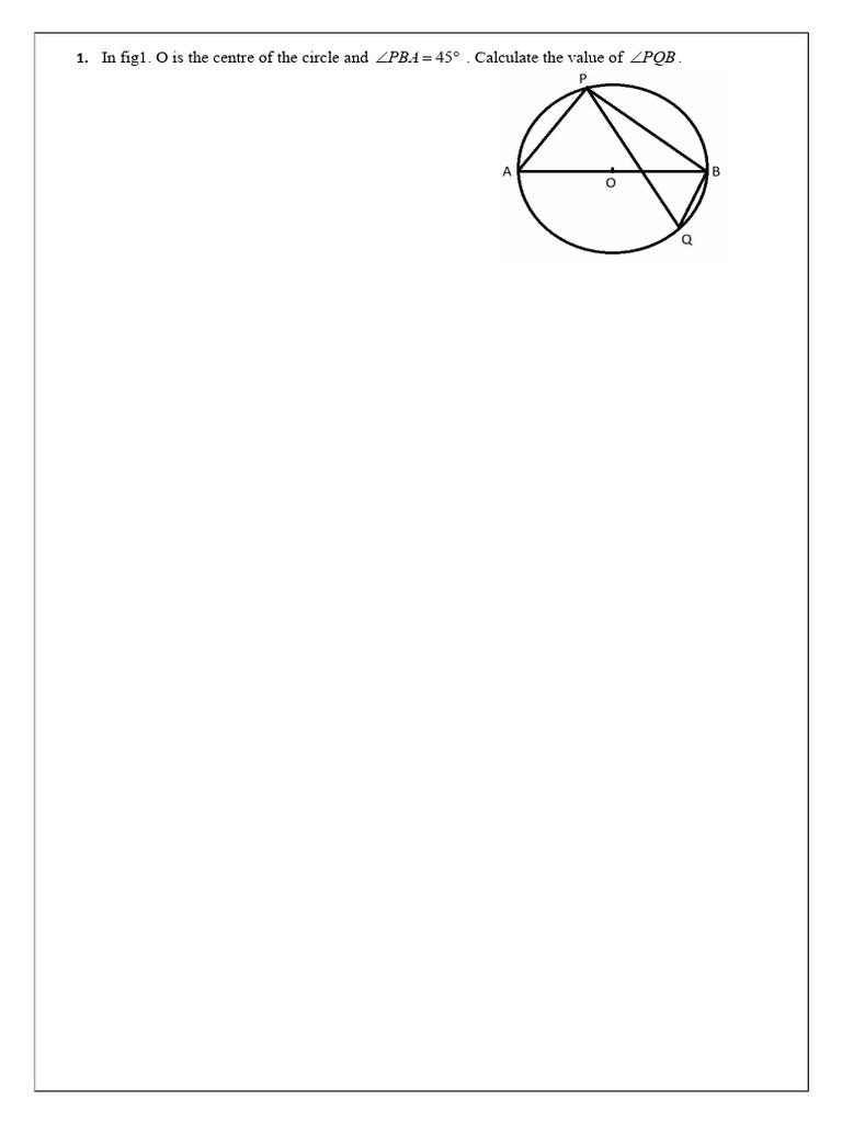 Arc - Tangent and Chord Properties of Circles Class X - ICSE | PDF ...