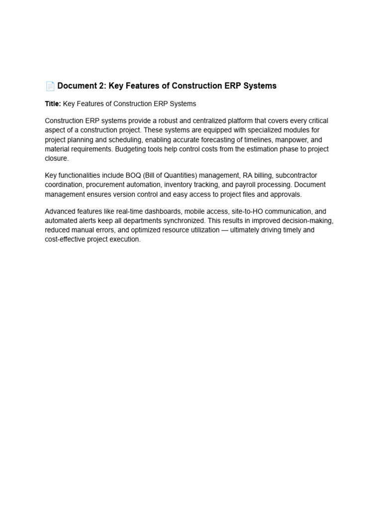 Key Features of The ERP | PDF