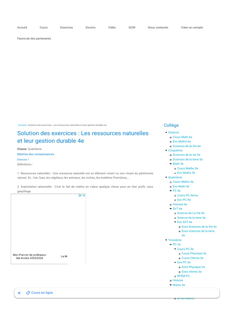 Gestion durable des ressources naturelles | PDF | Développement durable ...