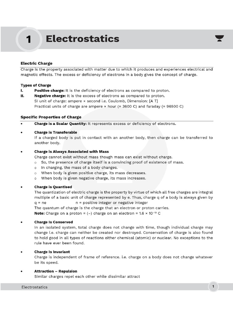 ELECTROSTATICS | PDF