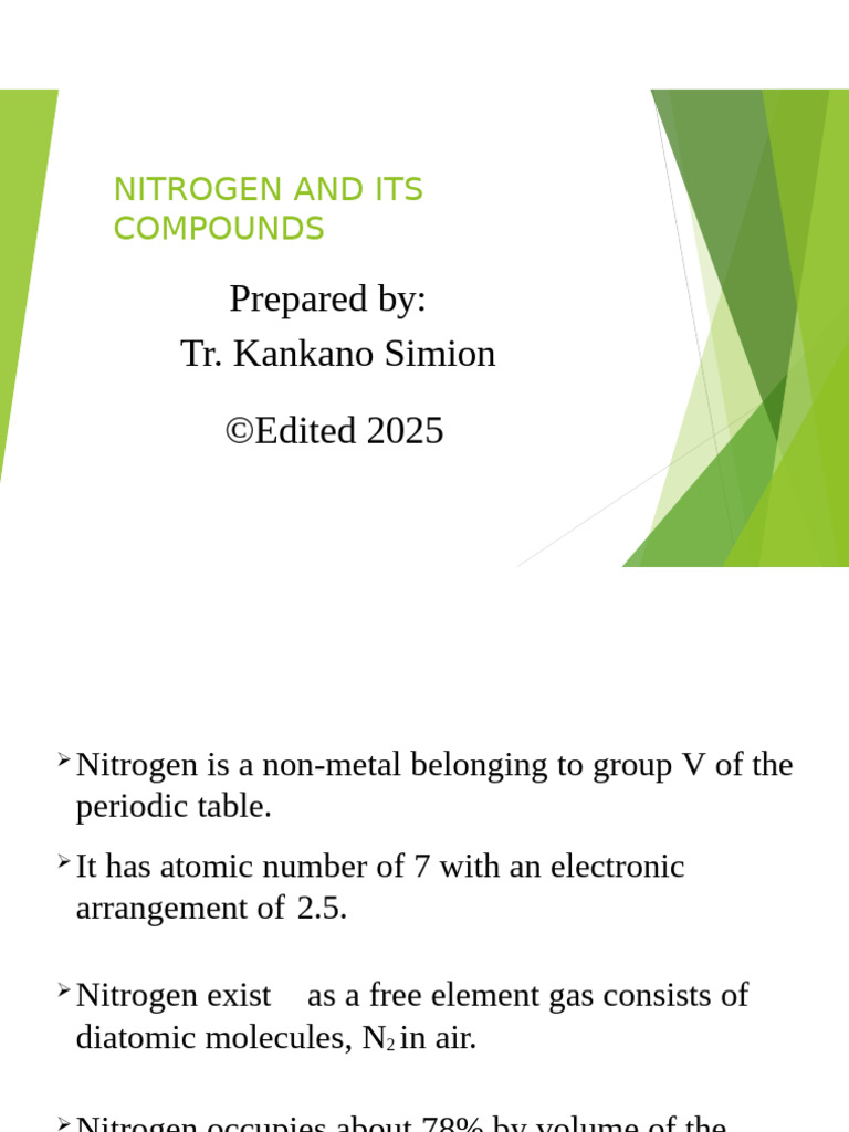 Nitrogen Compounds: Properties & Isolation | PDF | Nitrogen | Nitric Acid
