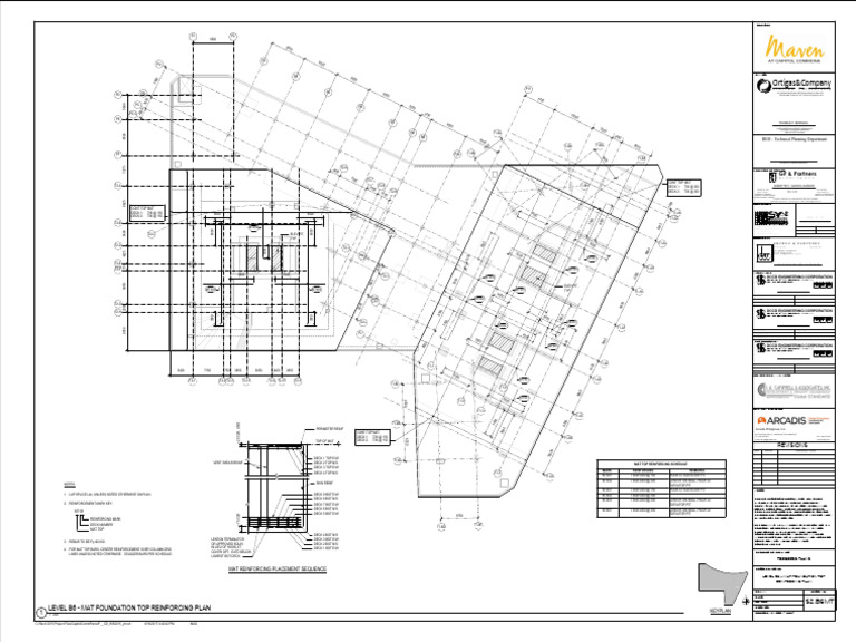 s2-b6mt - Level b6 - Mat Foundation Top Reinforcing Plan | PDF