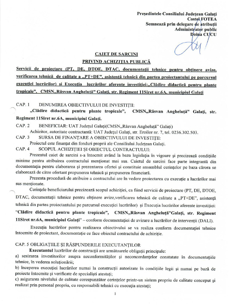 Caiet de Sarcini Sere | PDF