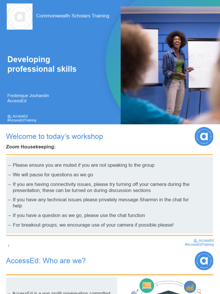 AccessEd Developing Great Professional Skills Researcher Development Training | PDF ...