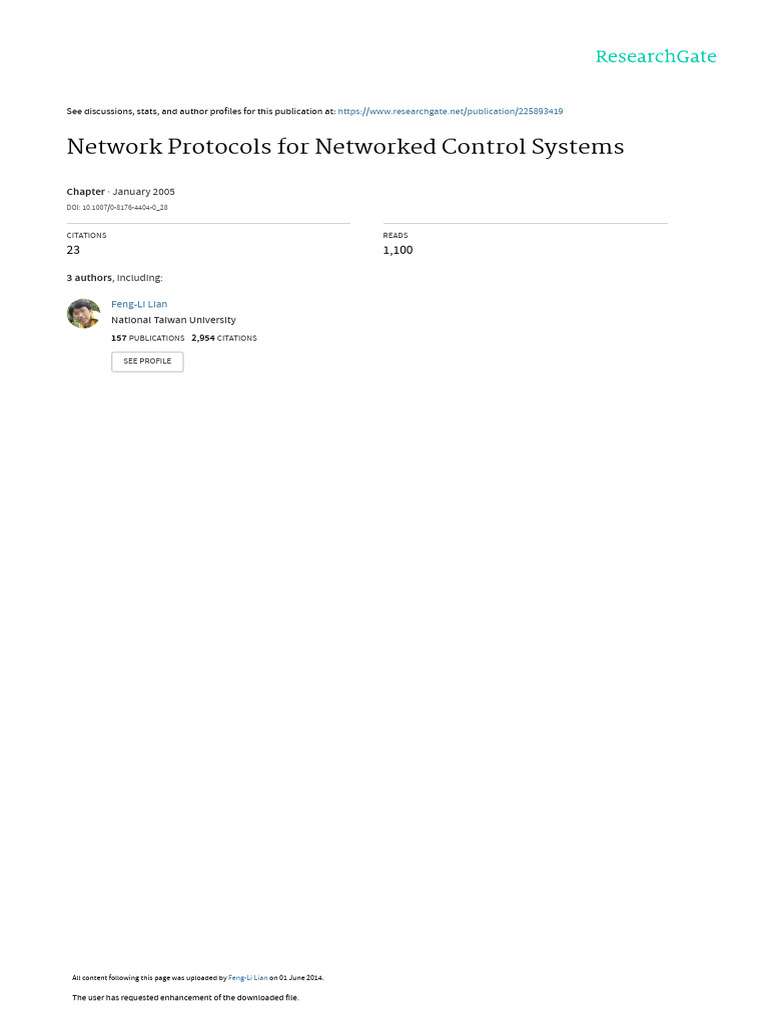 Network Protocols For Networked Control Systems | PDF | Computer ...