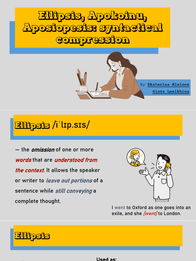 Apokoinu, Aposiopesis, Ellipsis | PDF