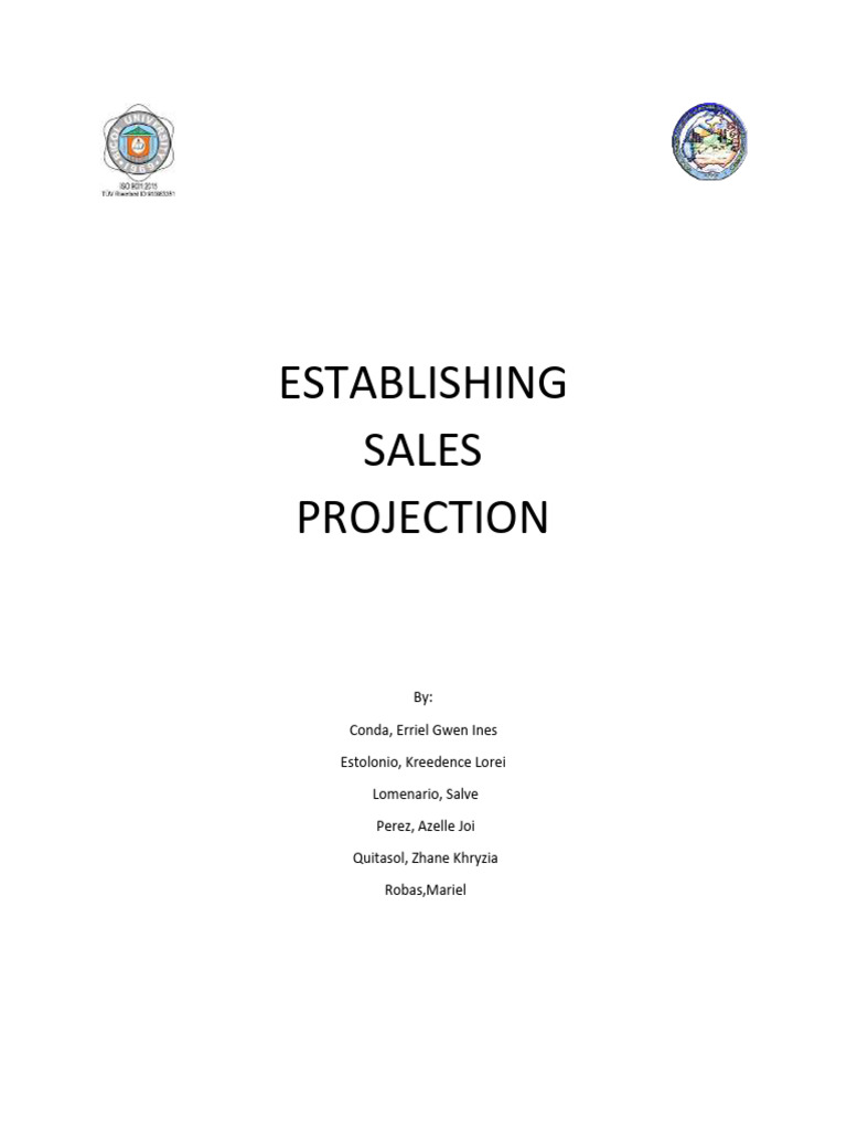 Establishing Sales Projection | PDF | Cost | Cost Of Goods Sold