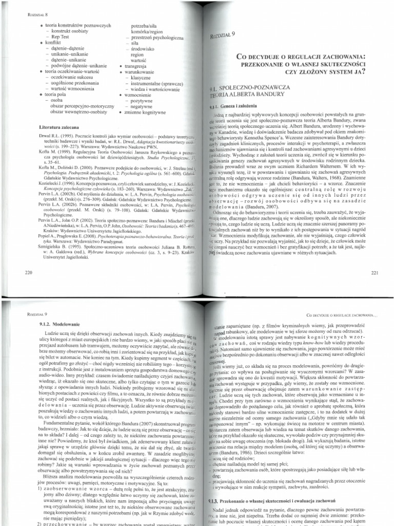 Oles Wprow - Do Psych. Osobow. Rozdz.9 | PDF