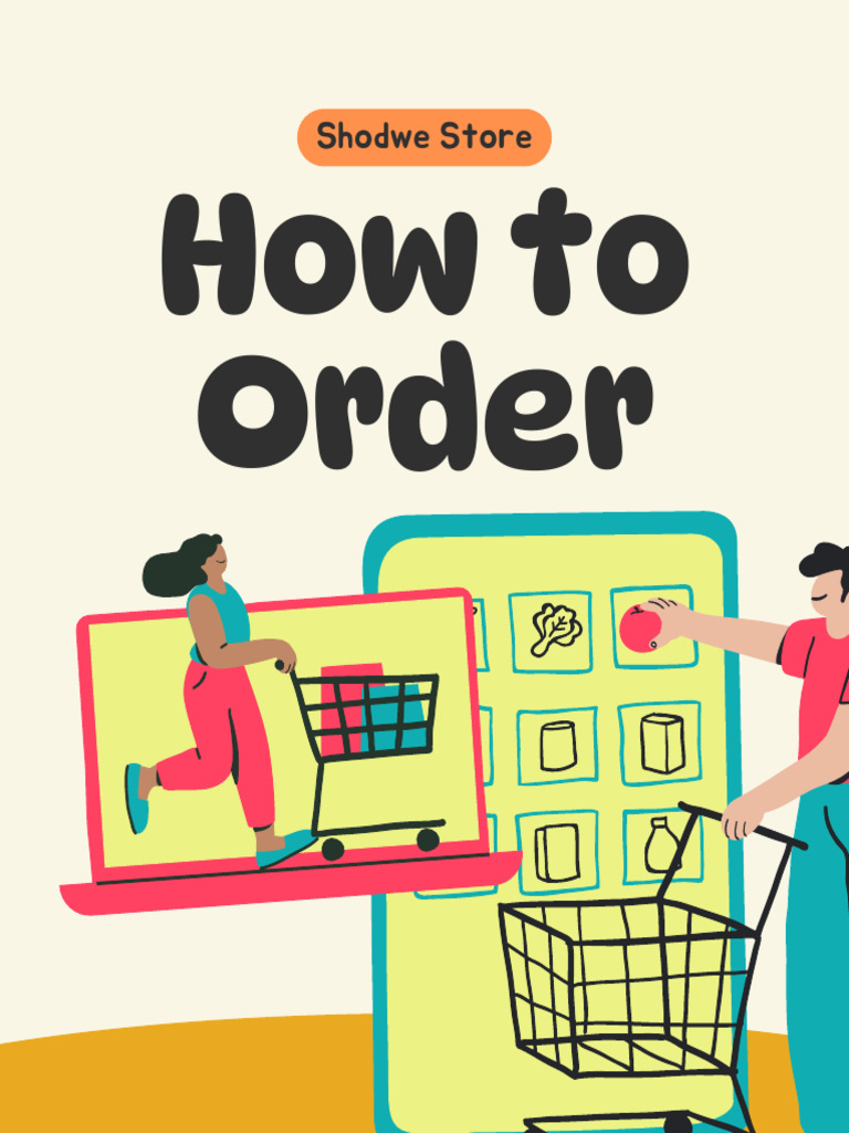 Cream Colorful How to Order Instagram Post Carousel | PDF