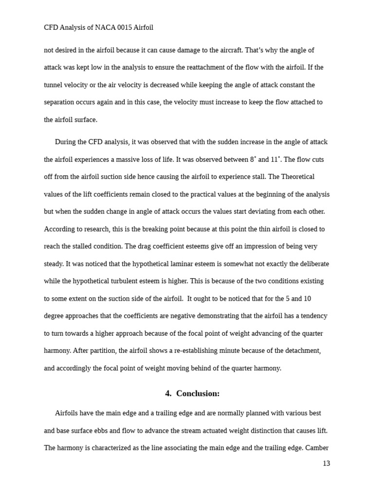 CFD Airfoil Project - Docx p14 | PDF