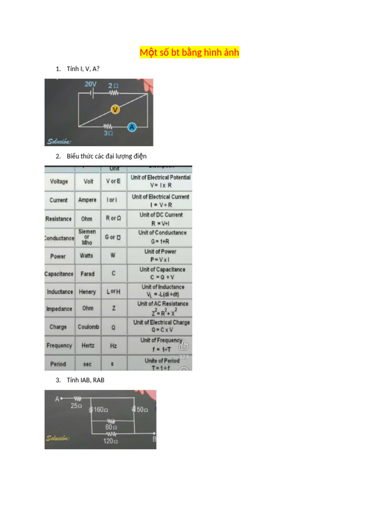 BAI TAP - Ky Thuat Dien Dien Tu - HINH ANH | PDF