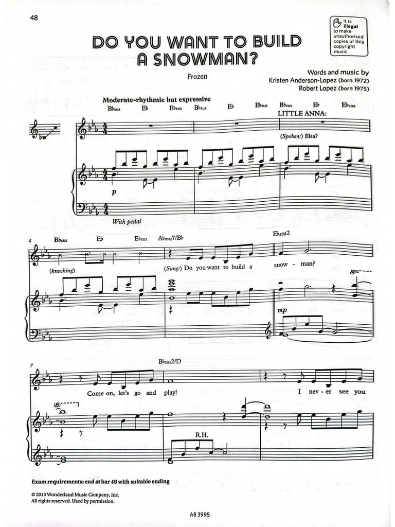 Do You Want To Build A Snowman | PDF