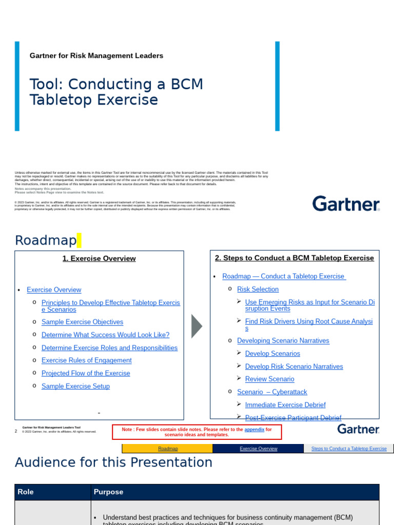 BCM Tabletop Exercise Guide | PDF | Risk Management | Crisis Management
