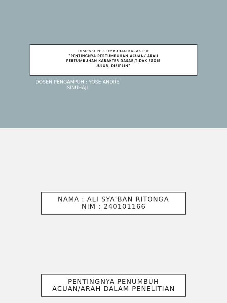 Dimensi Pertumbuhan Karakter Ali Syaqban Ritonga. | PDF