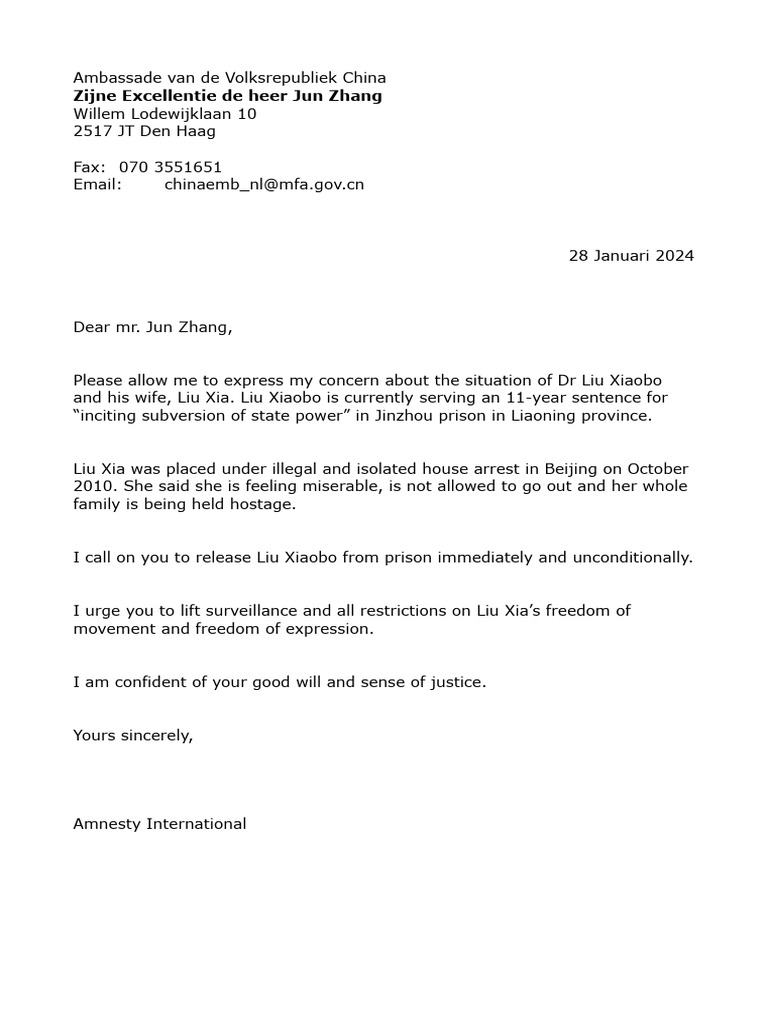 China Embassy NL | PDF