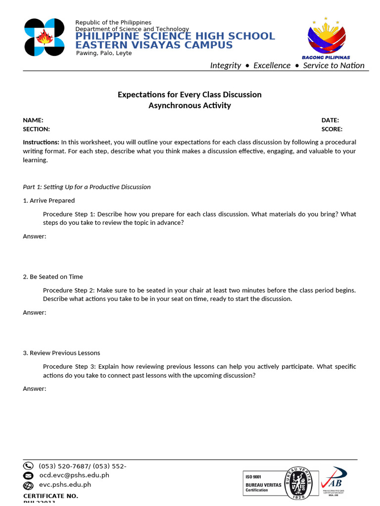 Asynchronous Activity - Nov 15 2024 | PDF | Human Communication ...