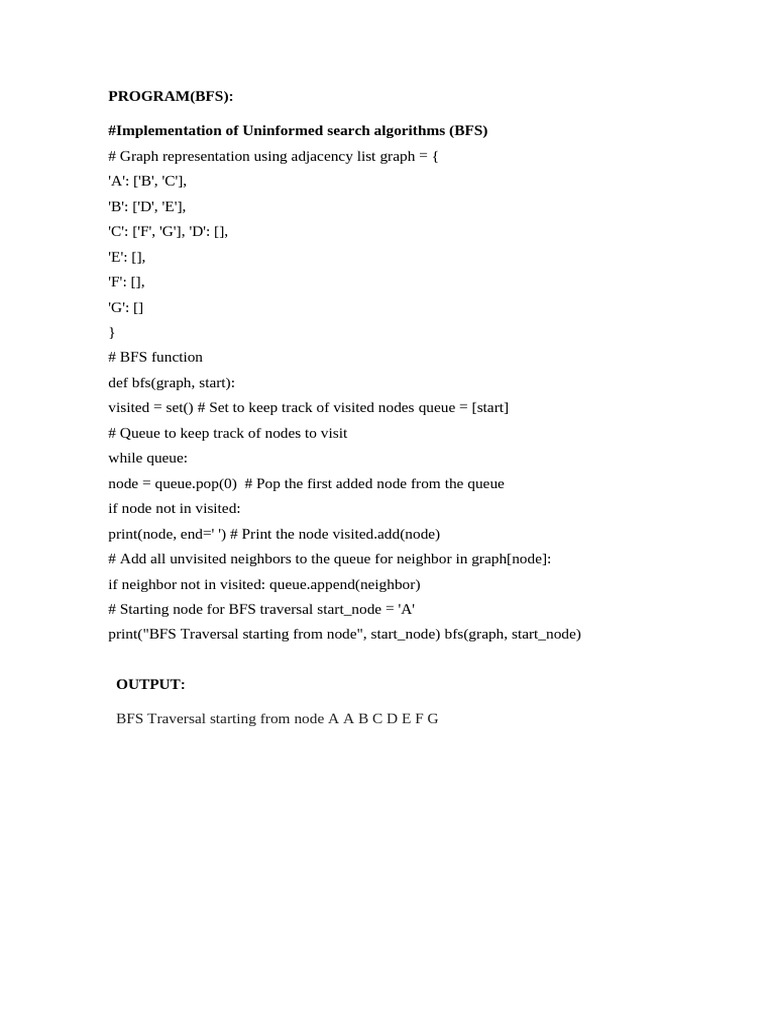AI and ML Lab Programs To Print | PDF | Applied Mathematics | Graph Theory