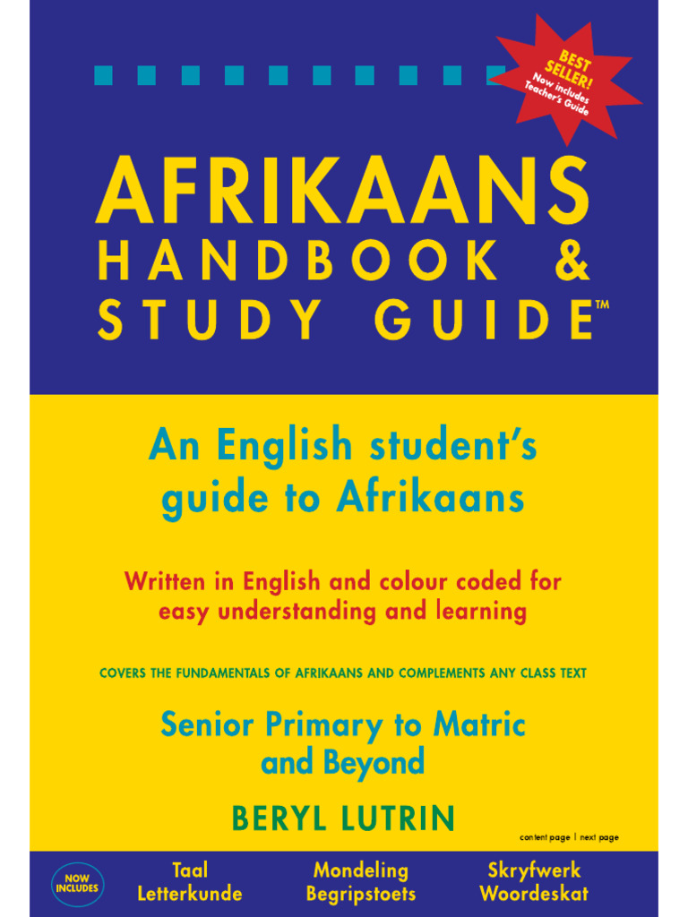 Afrikaans Handbook Study Guide | PDF