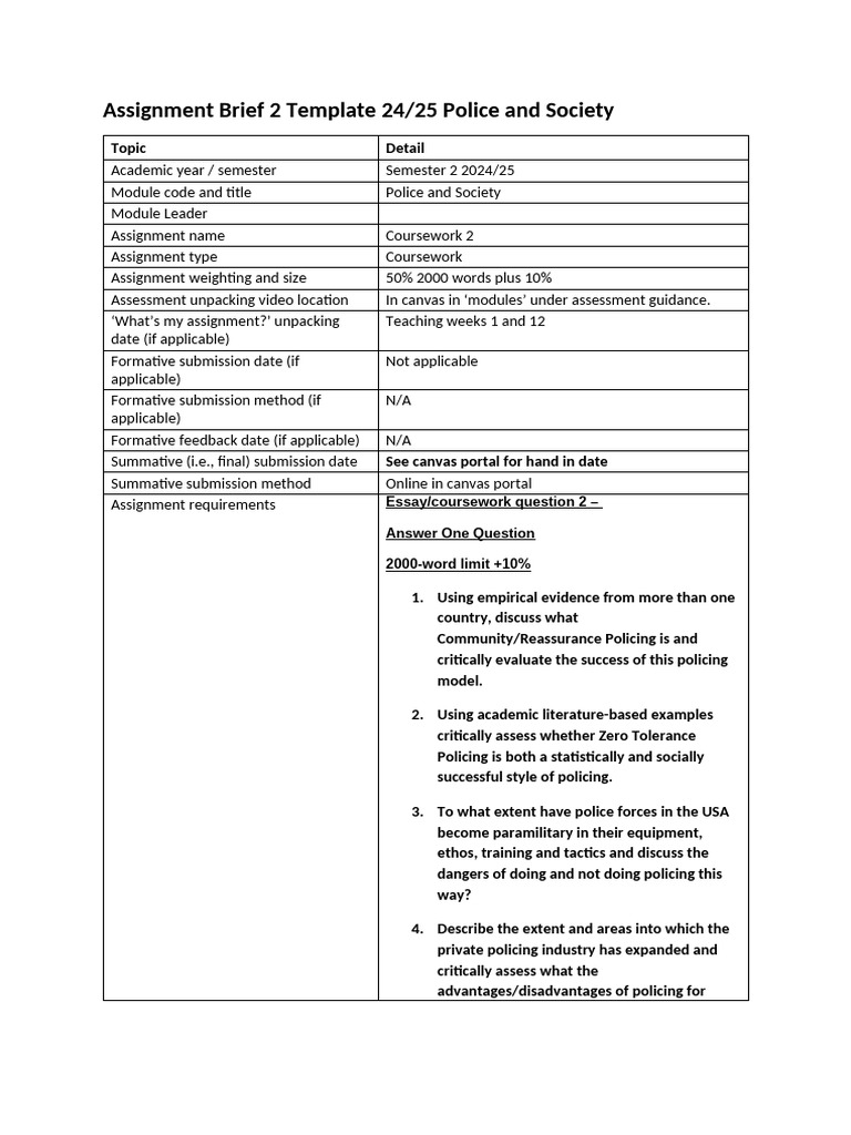 Assignment Brief 2 Template | PDF | Plagiarism | Academic Dishonesty