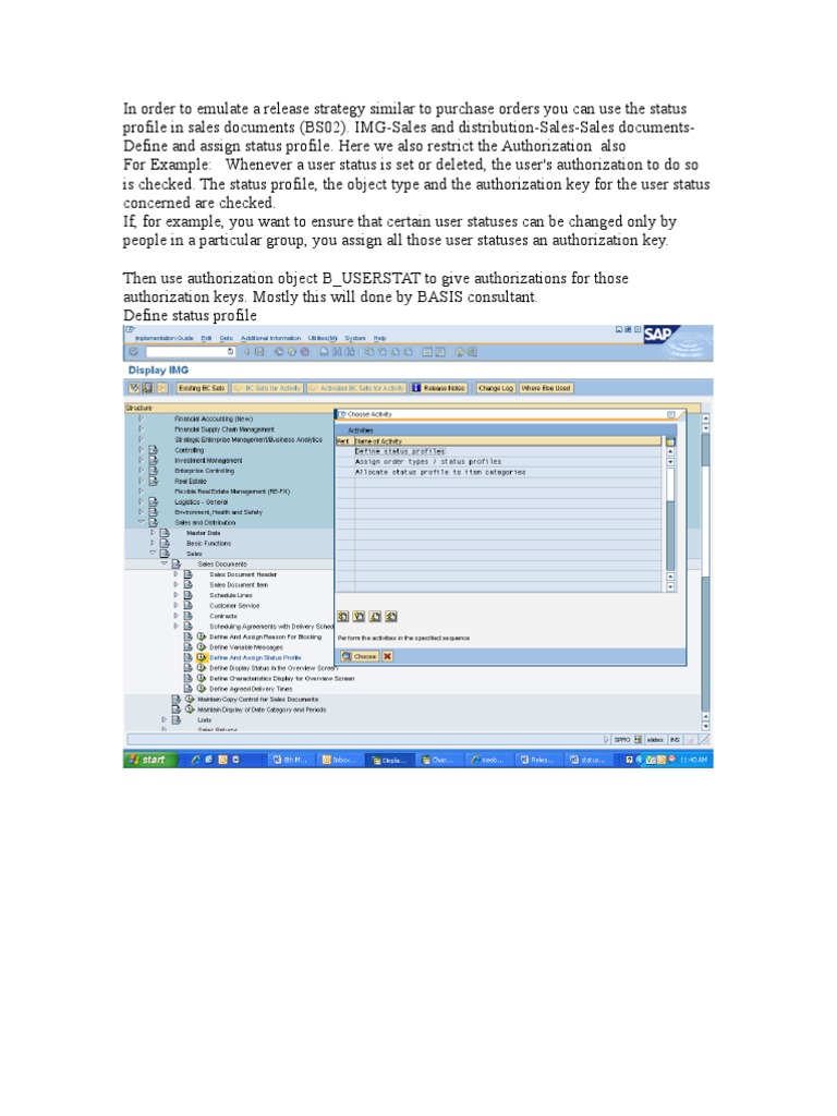 Status Profile In Erp Sap Pdf Career And Growth Business
