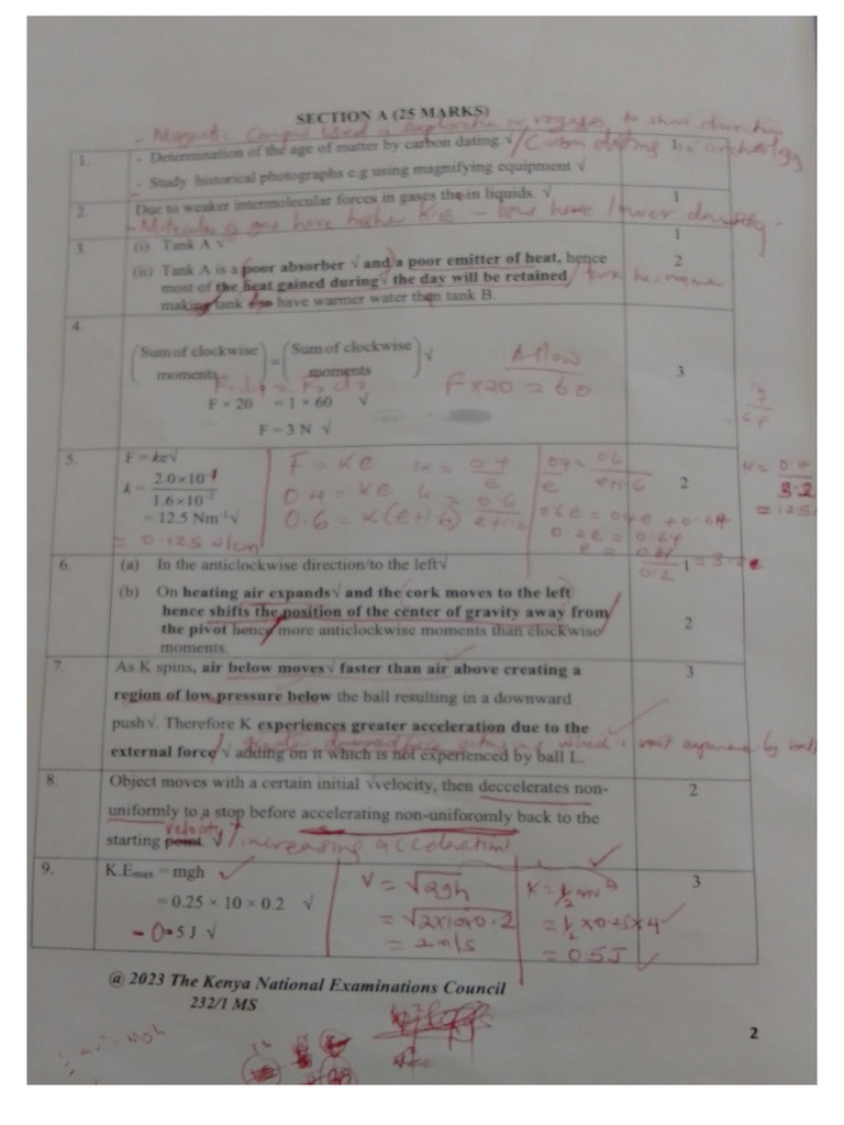 KCSE 2023 Paper 1 Ms | PDF