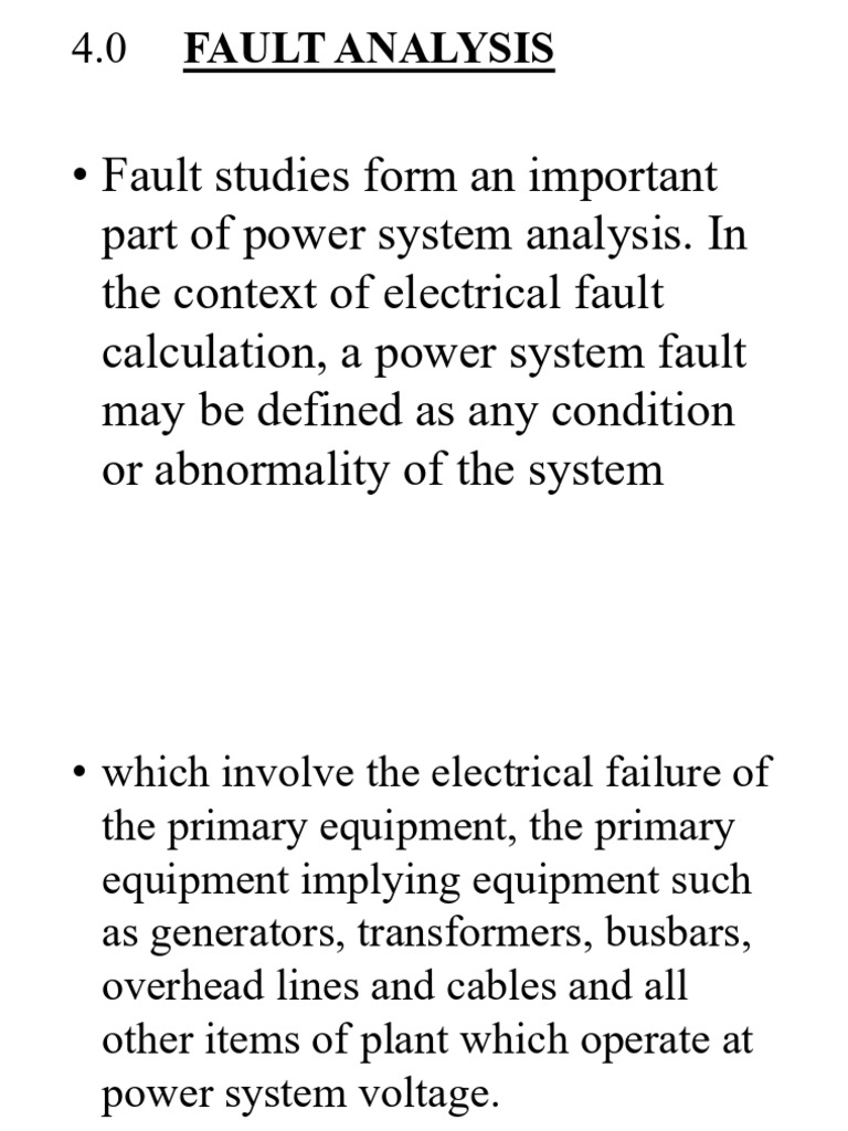 Fault Analysis in Power System | PDF | Electrical Impedance | Electric ...