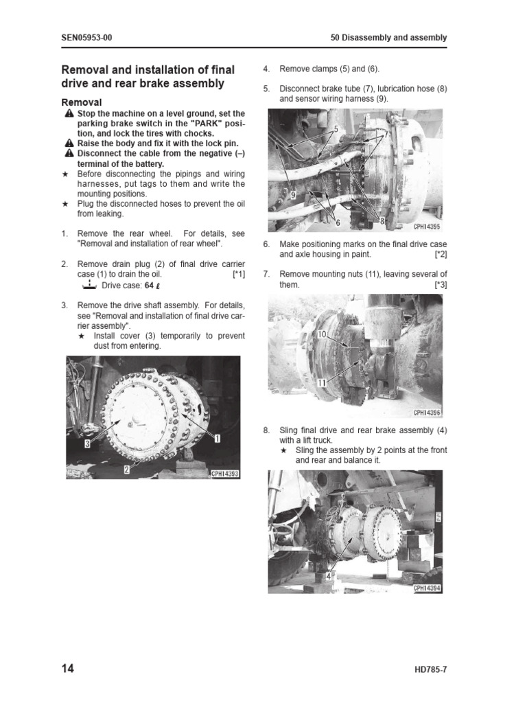 HD785-7 Dis & Assembly Final Drive | PDF | Axle | Piston