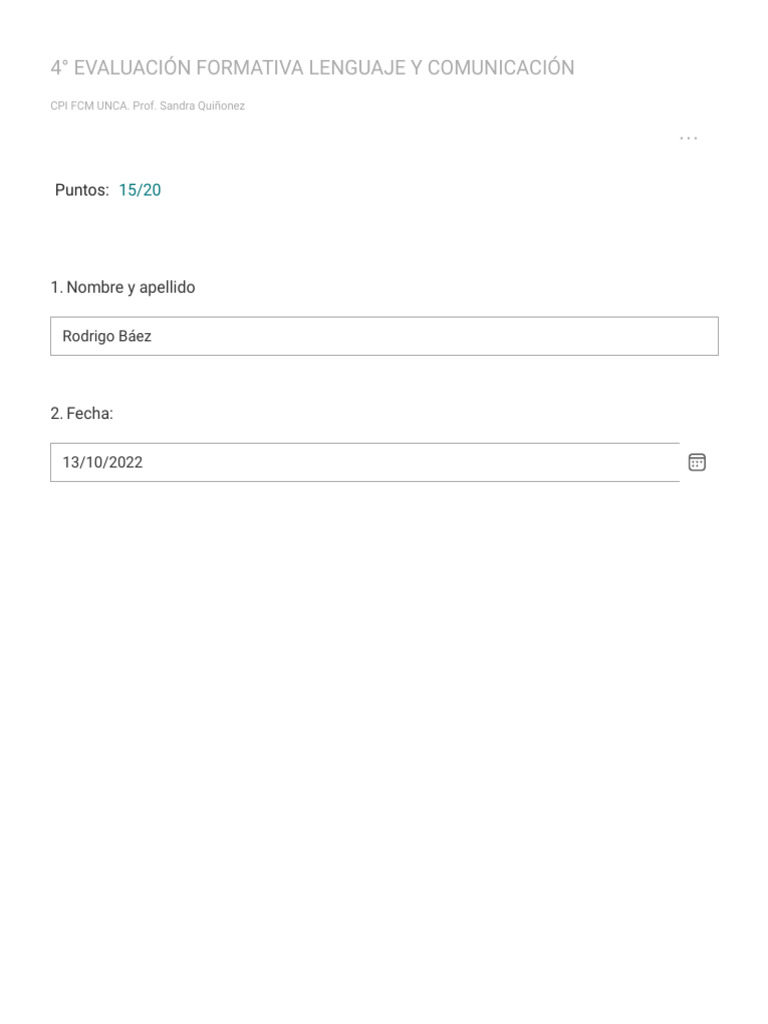 4° Evaluación Formativa - Lenguaje y Comunicación | PDF | Palabra | Lingüística