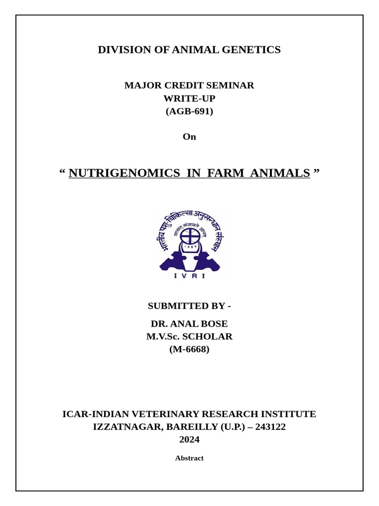 Nutrigenomics Writeup | PDF | Regulation Of Gene Expression | Epigenetics